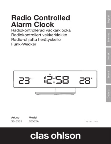 Clas Ohlson 36-5333, E0062A Manual | Manualzz