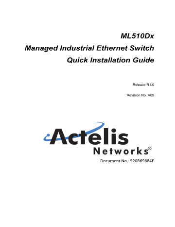 Actelis Networks ML510D Series Quick Installation Manual | Manualzz