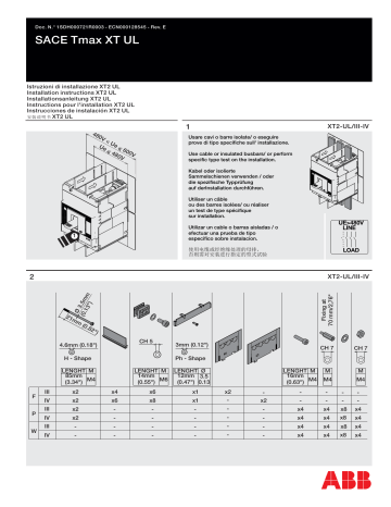 ABB SACE Tmax XT UL Installationsanleitung | Manualzz