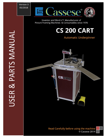 Cassese CS200 CART User & Parts Manual | Manualzz