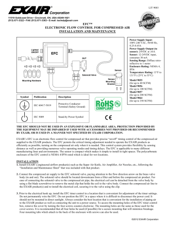 EXAIR EFC Installation And Maintenance | Manualzz