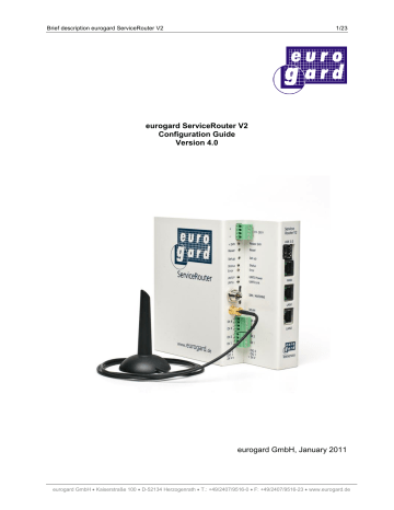 Eurogard ServiceRouter V2 Configuration Manual | Manualzz