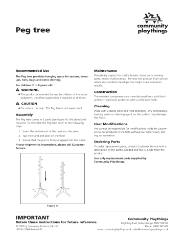 Community Playthings Peg tree Manual | Manualzz