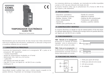 COEL T80 Manual de usuario | Manualzz