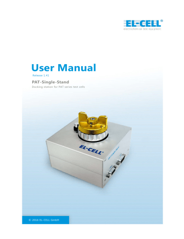 EL-CELL PAT-Single-Stand User Manual | Manualzz