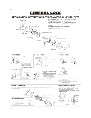 General Lock L100 Series Installation Instructions | Manualzz