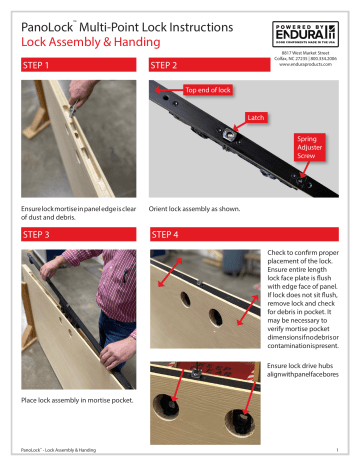 Endura PanoLock Instructions | Manualzz