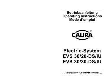 Calira EVS 30/30-DS/IU Operating Instructions Manual | Manualzz