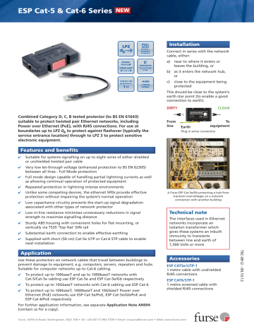 Furse ESP Cat-5 Series Technical Note | Manualzz