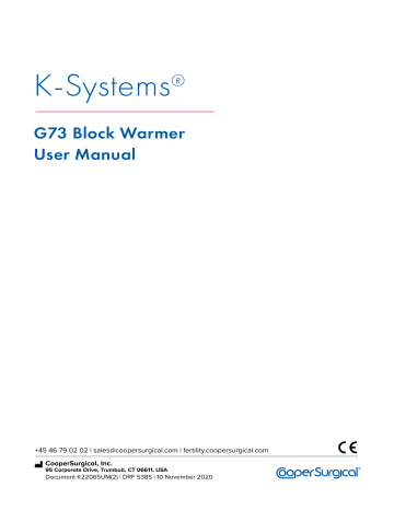 Glossary of Safety/Information Symbols. Cooper Surgical K-Systems R65 ...