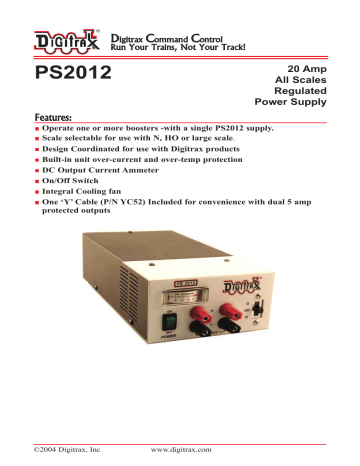 Digitrax PS2012 Manual | Manualzz