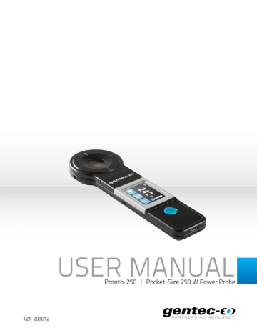 Gentec-EO PRONTO-250 User Manual | Manualzz