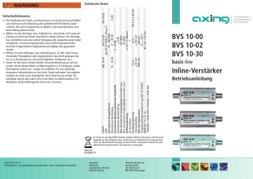 axing BVS 10-00 Operation Instructions | Manualzz