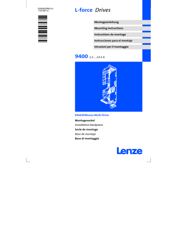 Lenze L-force 9400 Serie Instrucciones Para El Montaje | Manualzz