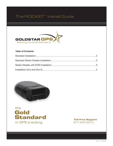 GOLDSTAR GPS The Rocket Install Manual | Manualzz