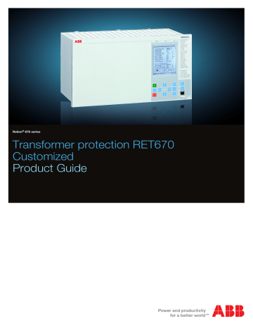 ABB RELION RET670 Product Manual | Manualzz