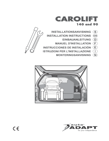 Autoadapt CAROLIFT 90 Installation Instructions Manual | Manualzz