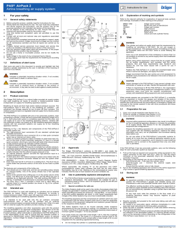 Dräger PAS AirPack 2 Instructions For Use | Manualzz