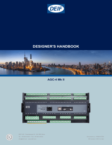 Deif AGC-4 Mk II Designers Handbook | Manualzz