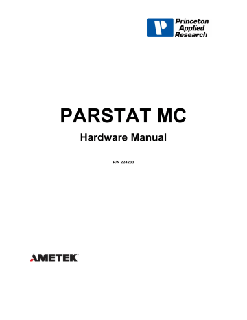 Ametek PARSTAT MC, PMC CHS08A, PMC-1000/DC Hardware Manual | Manualzz