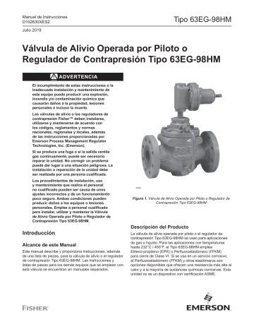 Emerson Fisher 63EG-98HM Manual de usuario | Manualzz