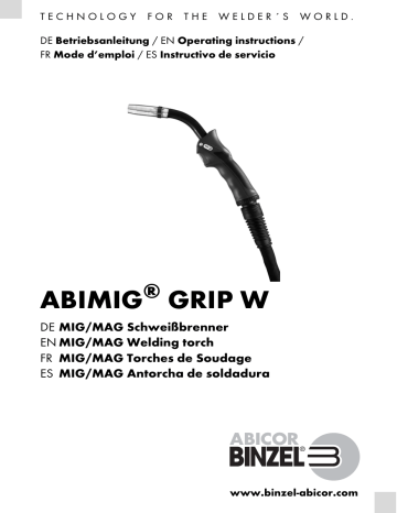 Abicor Binzel ABIMIG GRIP W 555 Operating Instructions Manual | Manualzz