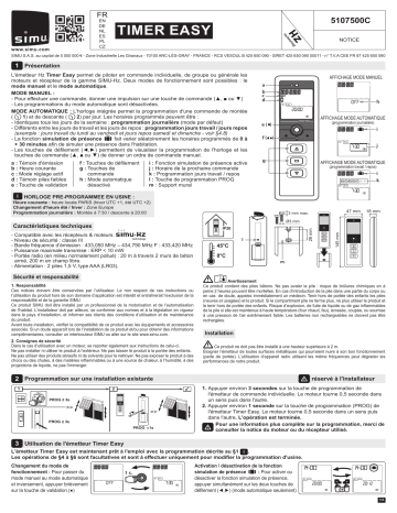 simu TIMER EASY Anleitung | Manualzz