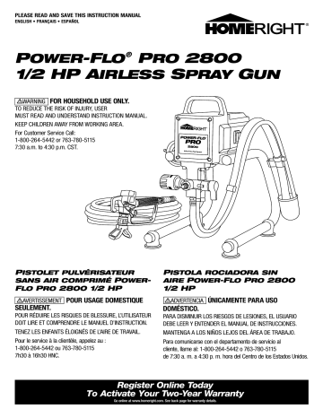 Homeright POWER-FLO PRO 2800 Manual De Instrucciones | Manualzz