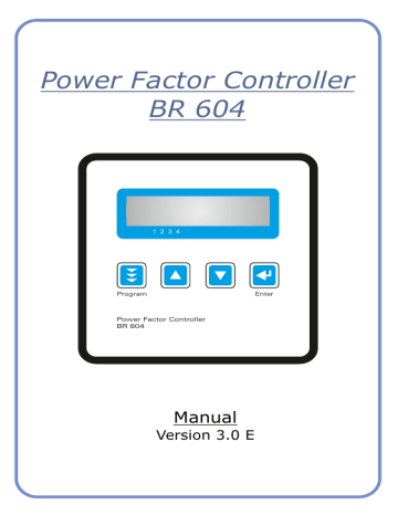 Blindleistungsregler BR 604 Manual | Manualzz