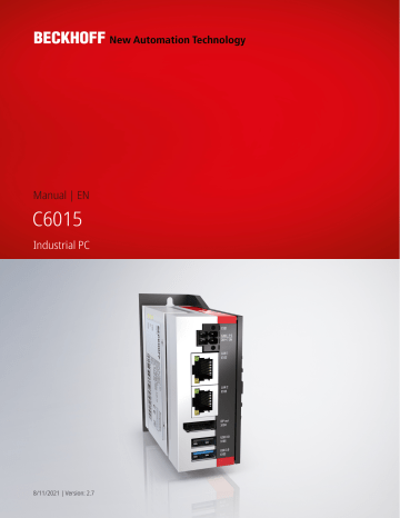 Beckhoff C6015, C6015-0010 Manual | Manualzz