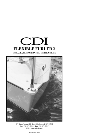 CDI FLEXIBLE FURLER 2 Installation & Operating Instructions Manual ...