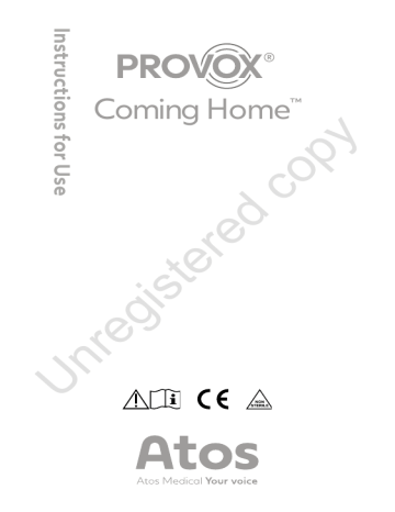 Atos Medical Provox Coming Home Instructions For Use Manual | Manualzz