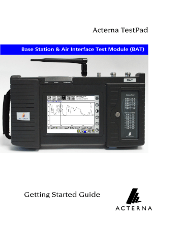 Acterna TestPad Getting Started Manual | Manualzz