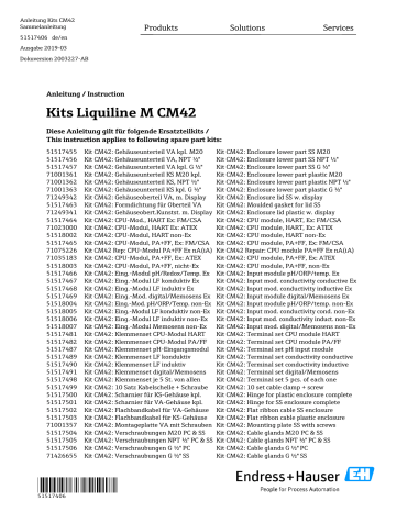 Endress+Hauser Liquiline M CM42 Instruction | Manualzz