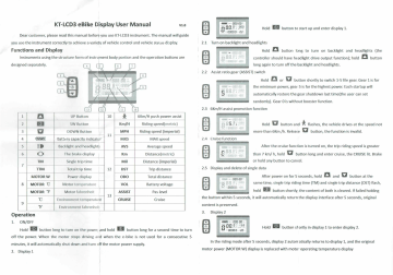 eBike KT-LCD3 User Manual | Manualzz