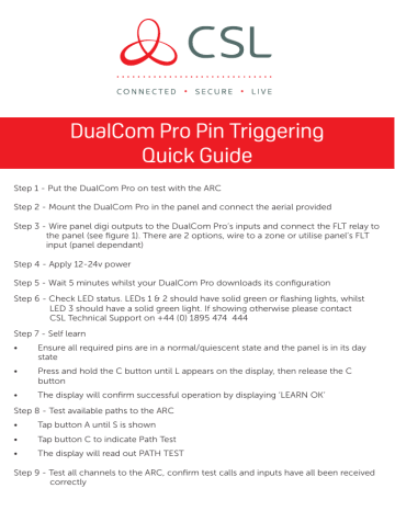 CSL DualCom Pro Quick Manual | Manualzz