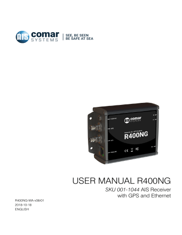 AIS COMAR SYSTEMS 001-1044, R400NG User Manual | Manualzz
