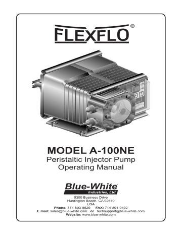Blue-White FLEXFLO A-100NE Operating Manual | Manualzz