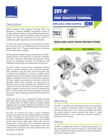 aldes ZRT-R Series Instructions Manual | Manualzz