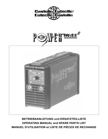 Castolin Eutectic POWERmax2 Operating Manual And Spare Parts List | Manualzz
