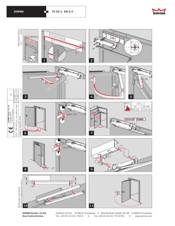 Dorma TS 92 G Installation Instructions | Manualzz