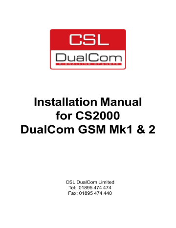 CSL DualCom GSM Mk1, DualCom GSM Mk2 Installation Manual | Manualzz