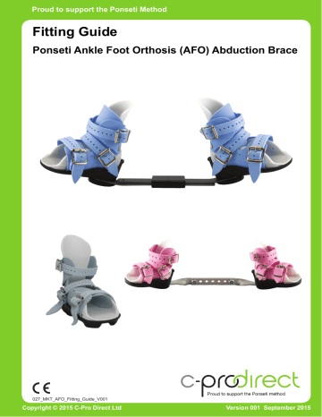 C-Pro Direct Ponseti AFO Abduction Brace Fittings Manual | Manualzz
