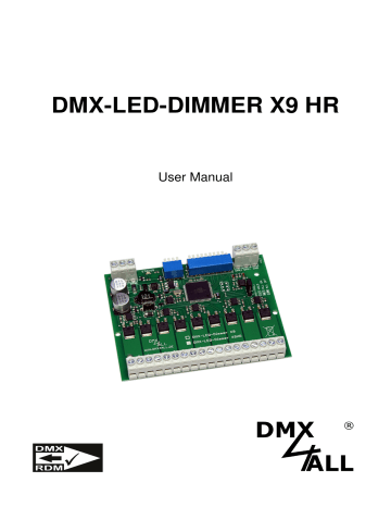 DMX4ALL DMX-LED-DIMMER X9 HR User Manual | Manualzz