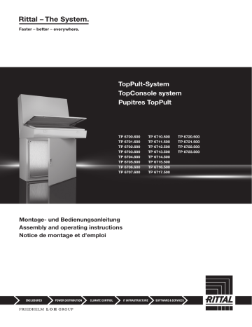FRIEDHELM LOH RITTAL TopConsole TP 6701.600 Assembly And Operating ...