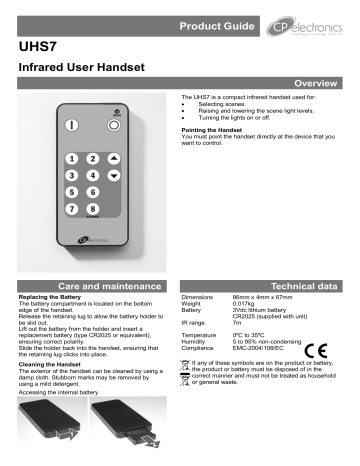 CP Electronics UHS7 Product Manual | Manualzz