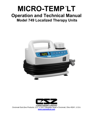 CSZ MICRO-TEMP LT 749 Operation And Technical Manual | Manualzz