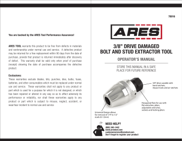 Ares 70016 Operator's Manual | Manualzz