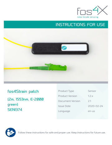 fos4X fos4Strain patch Instructions For Use Manual | Manualzz