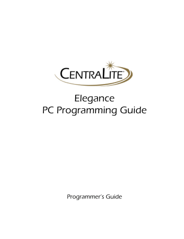 Centralite Elegance Pc Programming Manual | Manualzz